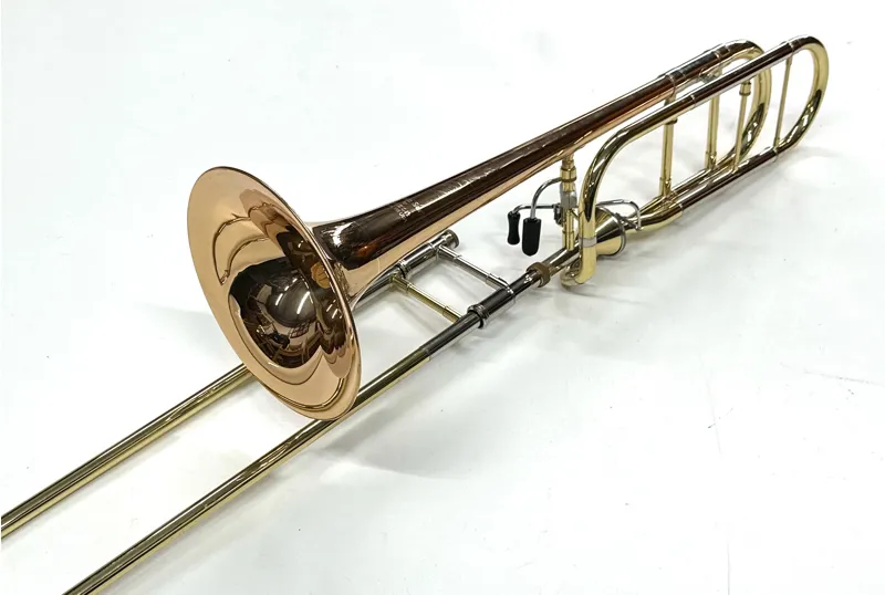Getzen Custom Bb/f trombone with axial flow valve.