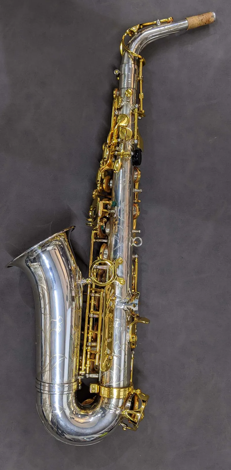 Secondhand Hanson Series VIII Alto Saxophone - Silver with Gold Keys