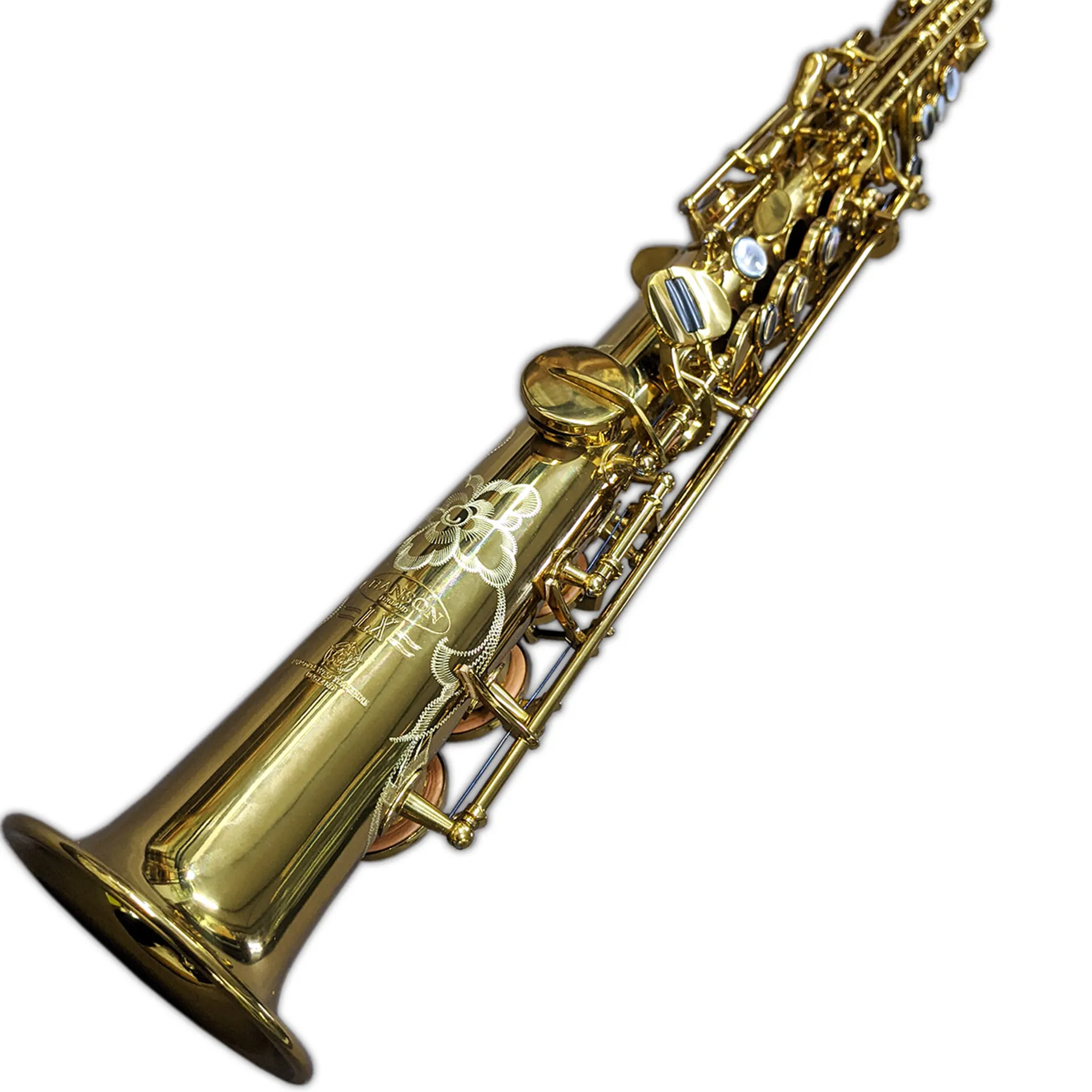 Hanson LX One Piece Body Soprano Saxophone in Deep Gold Lacquer